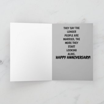 CREEPY WEDDING ANNIVERSARY COUPLE GREETING CARD | Zazzle