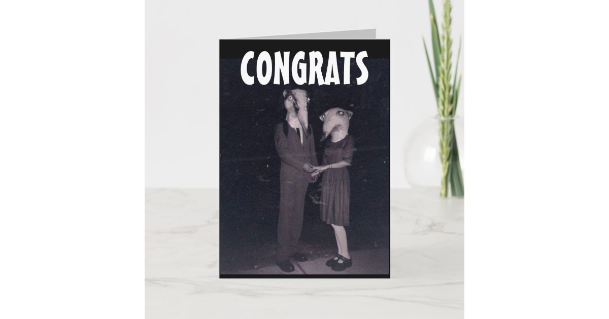CREEPY WEDDING CONGRATULATIONS GREETING CARD | Zazzle