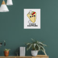 Crepe Happens Funny Food Pun Poster | Zazzle