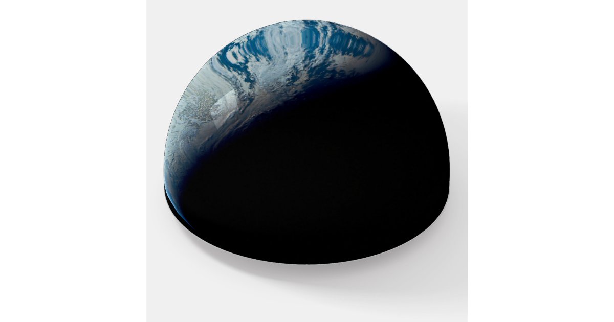 Crescent Earth Taken From The Apollo 4 Mission. 2 Paperweight | Zazzle