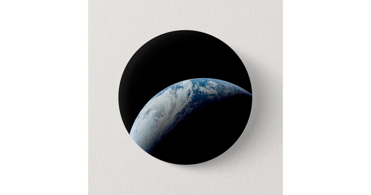 Crescent Earth Taken From The Apollo 4 Mission. Button | Zazzle