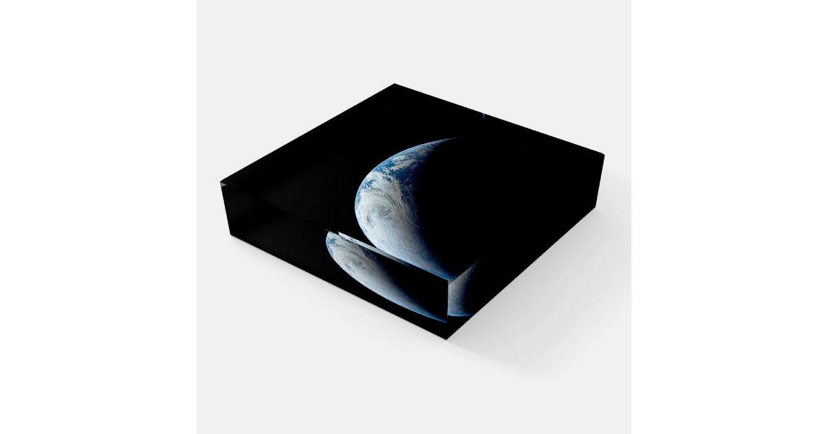 Crescent Earth Taken From The Apollo 4 Mission. Paperweight | Zazzle