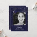 Crescent Moon and Starry Night Photo Graduation Invitation | Zazzle