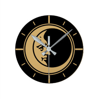 Moon Face Wall Clocks | Zazzle