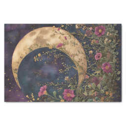 CRESCENT MOON GARDEN DECOUPAGE TISSUE PAPER | Zazzle