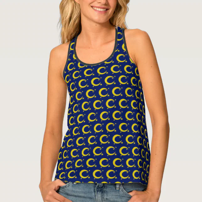 Crescent Moon Night Sky Stars Evening Astronomy Tank Top | Zazzle