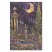 CRESCENT MOON PURPLE GARDEN DECOUPAGE TISSUE PAPER | Zazzle
