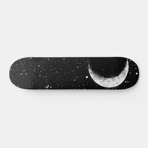 Crescent Moon Skateboard Deck | Zazzle
