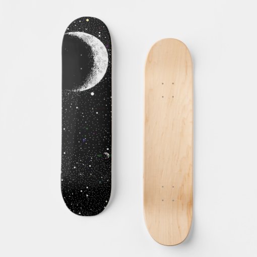 Crescent Moon Skateboard Deck | Zazzle