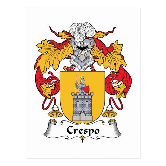 Crespo Family Crest Postcard | Zazzle.com