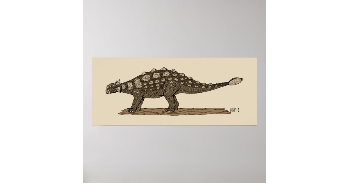 Cretaceous Dinosaur Ankylosaurus Poster | Zazzle