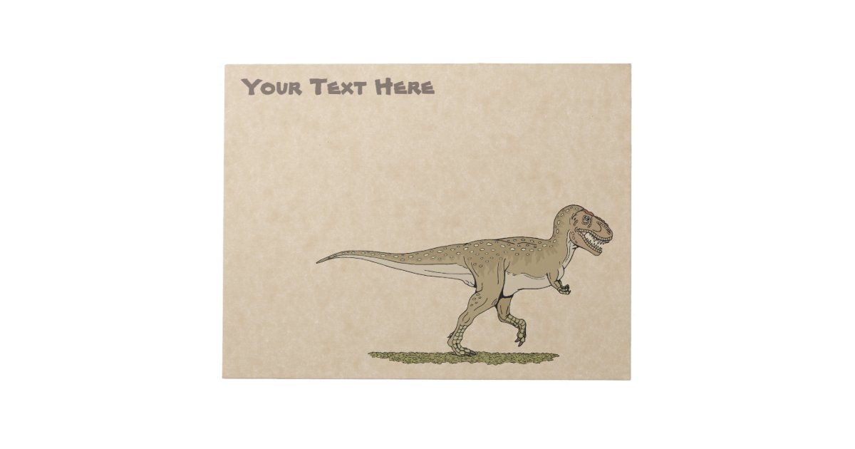 Cretaceous Dinosaur Tyrannosaurus rex Notepad | Zazzle