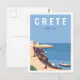 Crete Greece Famous Travel Place Illustration Postcard | Zazzle