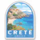 Crete Greece Travel Art Vintage Sticker | Zazzle