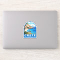 Crete Greece Travel Art Vintage Sticker | Zazzle