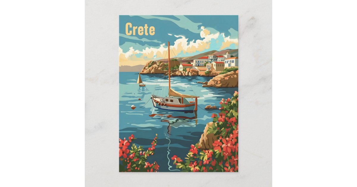 Crete Greece Vintage Postcard | Zazzle