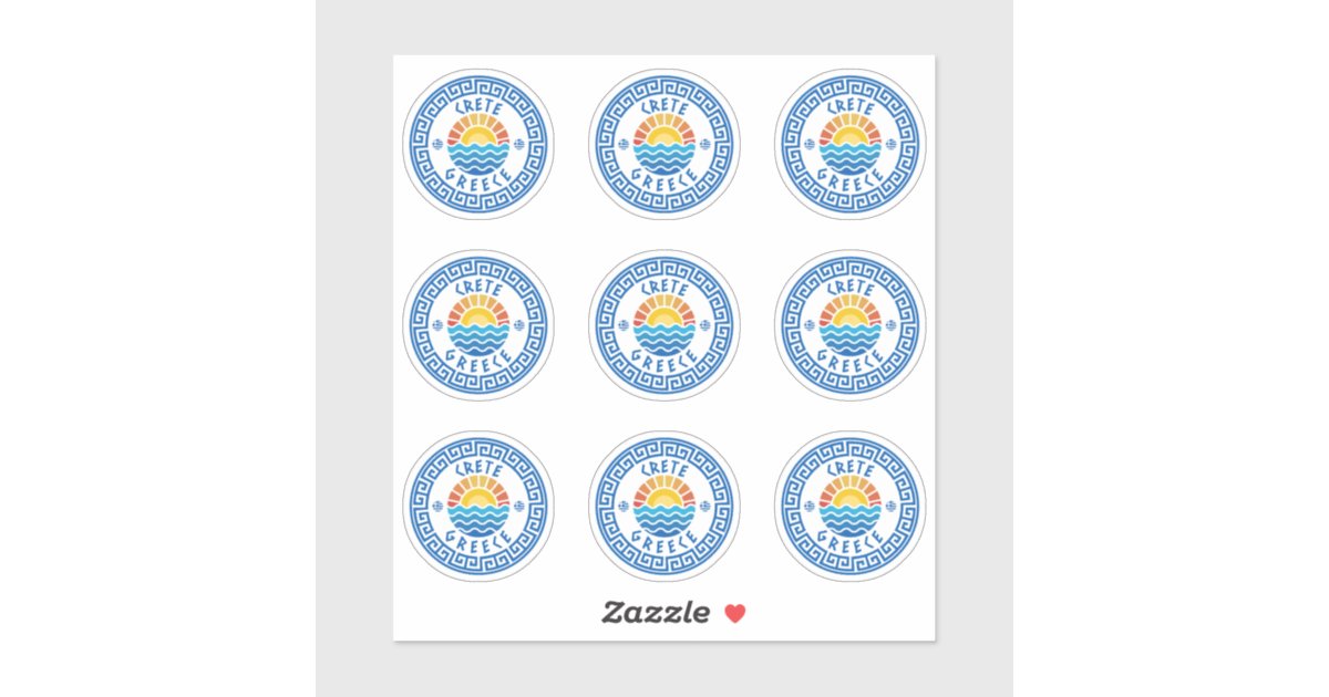 Crete Island, Greece Multiple Pack Sticker | Zazzle