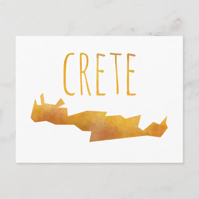 Crete Map Postcard | Zazzle