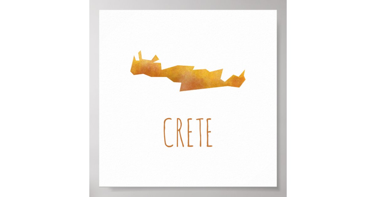 Crete Map Poster | Zazzle
