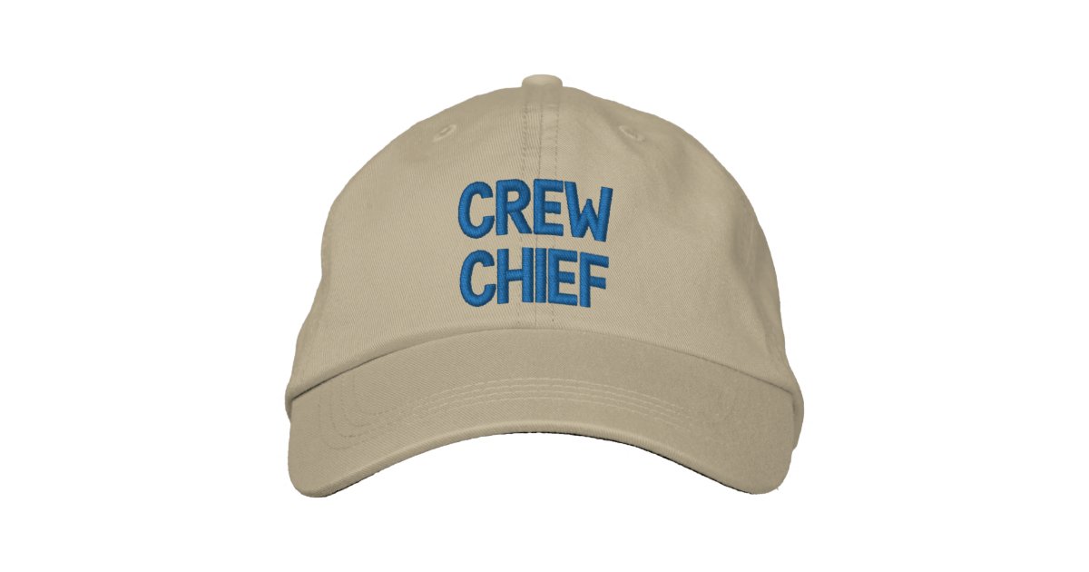 CREW CHIEF Embroidered Hat 09101218 | Zazzle