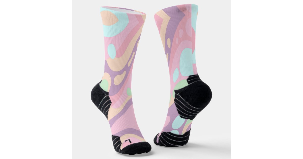 Crew Socks Colorful Happy | Zazzle