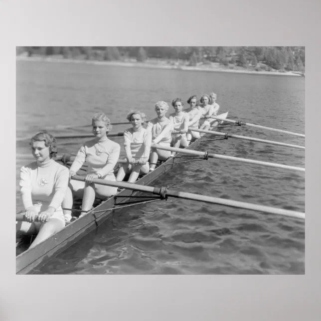 teamwork rowing poster