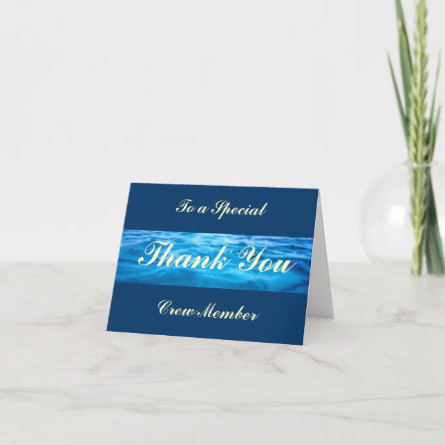 Crew Thank You Cards | Zazzle