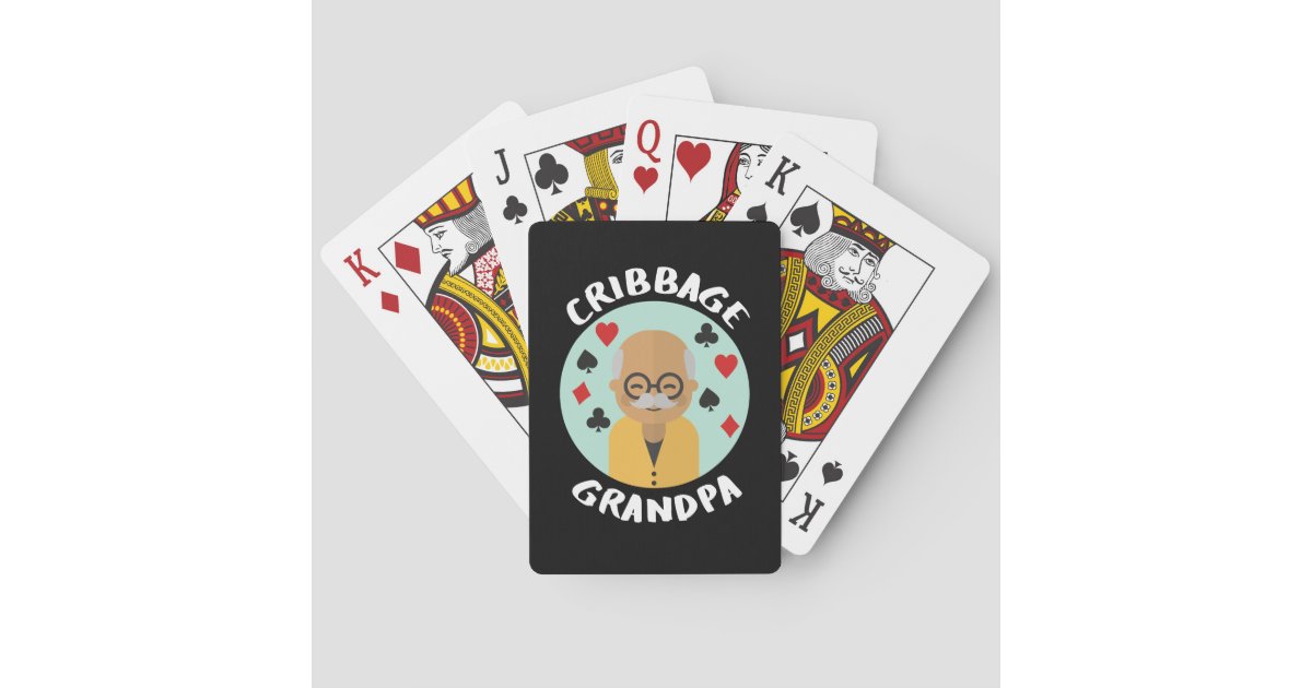 Cribbage grandpa - funny cribbage poker cards | Zazzle