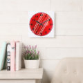 "Cricket Ball" design wall clocks | Zazzle