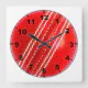 "Cricket Ball" design wall clocks | Zazzle