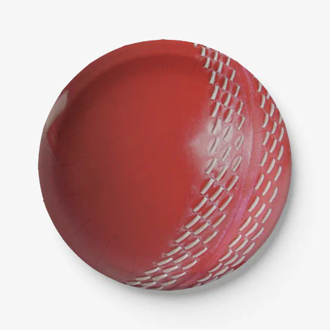 Cricket Ball Red Paper Party Plate | Zazzle