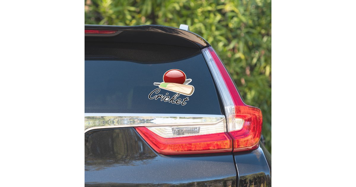 Cricket, Bat and Ball Sticker | Zazzle