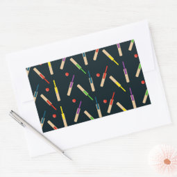 Cricket Bats and Balls Stickers | Zazzle