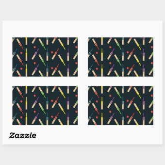 Cricket Bats and Balls Stickers | Zazzle