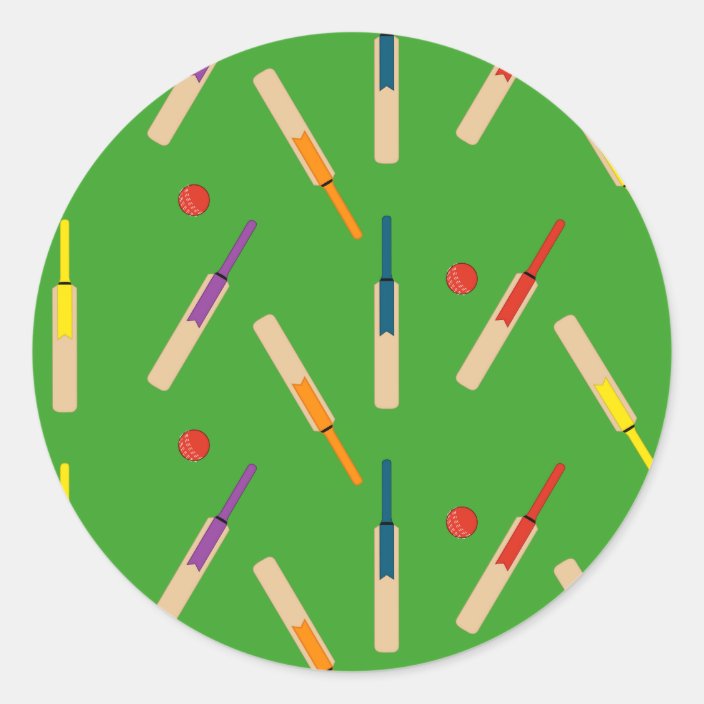 Cricket bats/ balls Stickers | Zazzle.com