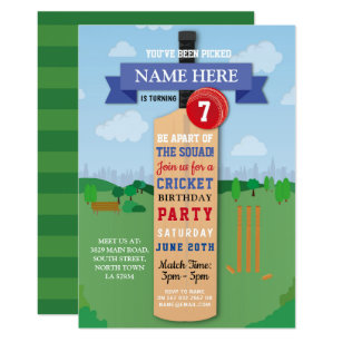Cricket Invitations | Zazzle