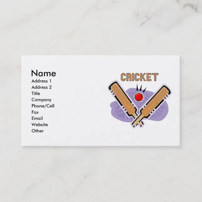 Cricket Business Cards | Zazzle