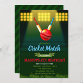 Cricket theme party invitation | Zazzle