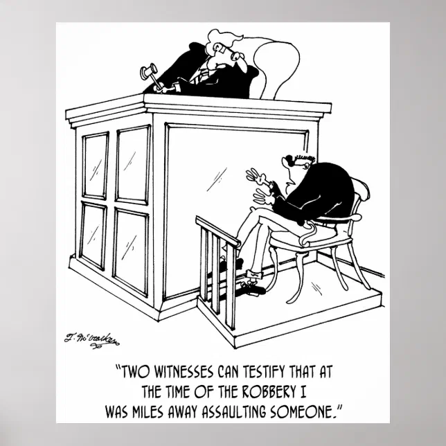 Crime Cartoon 5495 Poster | Zazzle