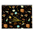 Crime Novel Detective Icons Patterns Calendar | Zazzle