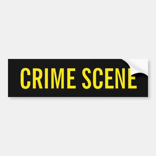 CRIME SCENE - Golden Yellow Logo Emblem Bumper Sticker | Zazzle
