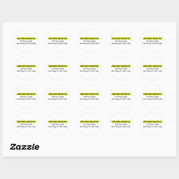 Crime Scene Investigator Classic Round Sticker | Zazzle