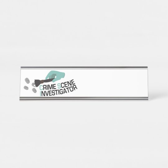 Crime Scene Investigator Desk Name Plate | Zazzle.com