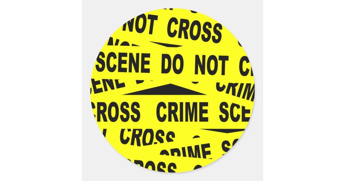 Crime Scene Tape Classic Round Sticker | Zazzle
