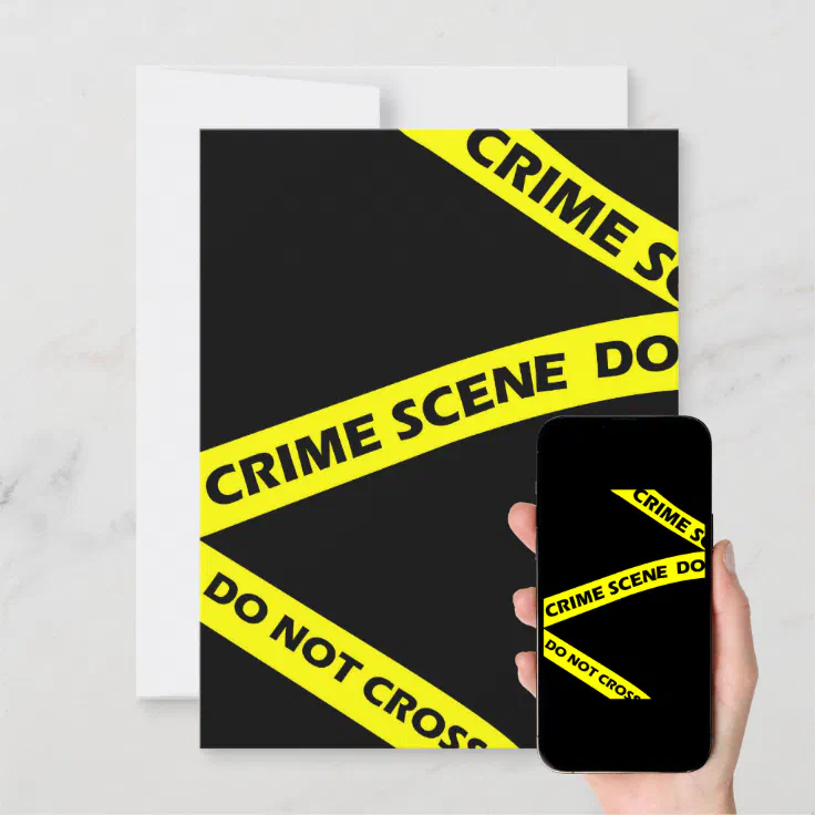 Crime Scene Tape Murder Mystery Party Invitation | Zazzle