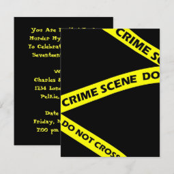 Crime Scene Tape Murder Mystery Party Invitation | Zazzle