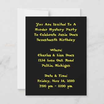 Crime Scene Tape Murder Mystery Party Invitation | Zazzle