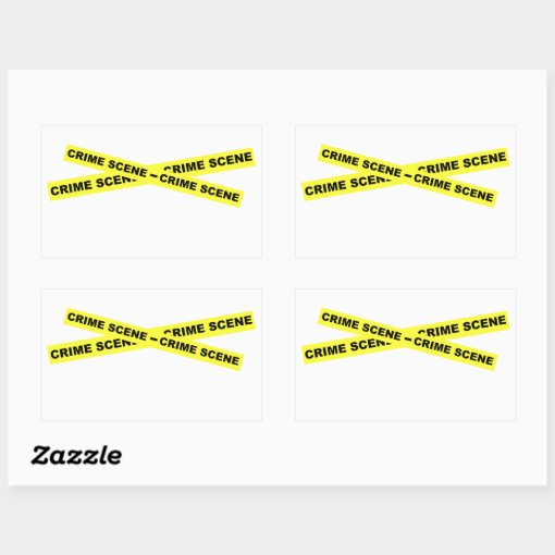 Crime Scene Tape Rectangular Sticker | Zazzle