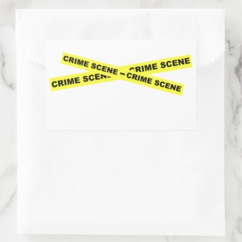 Crime Scene Tape Rectangular Sticker | Zazzle