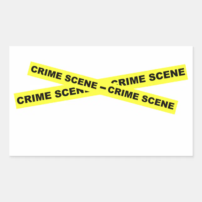 Crime Scene Tape Rectangular Sticker | Zazzle